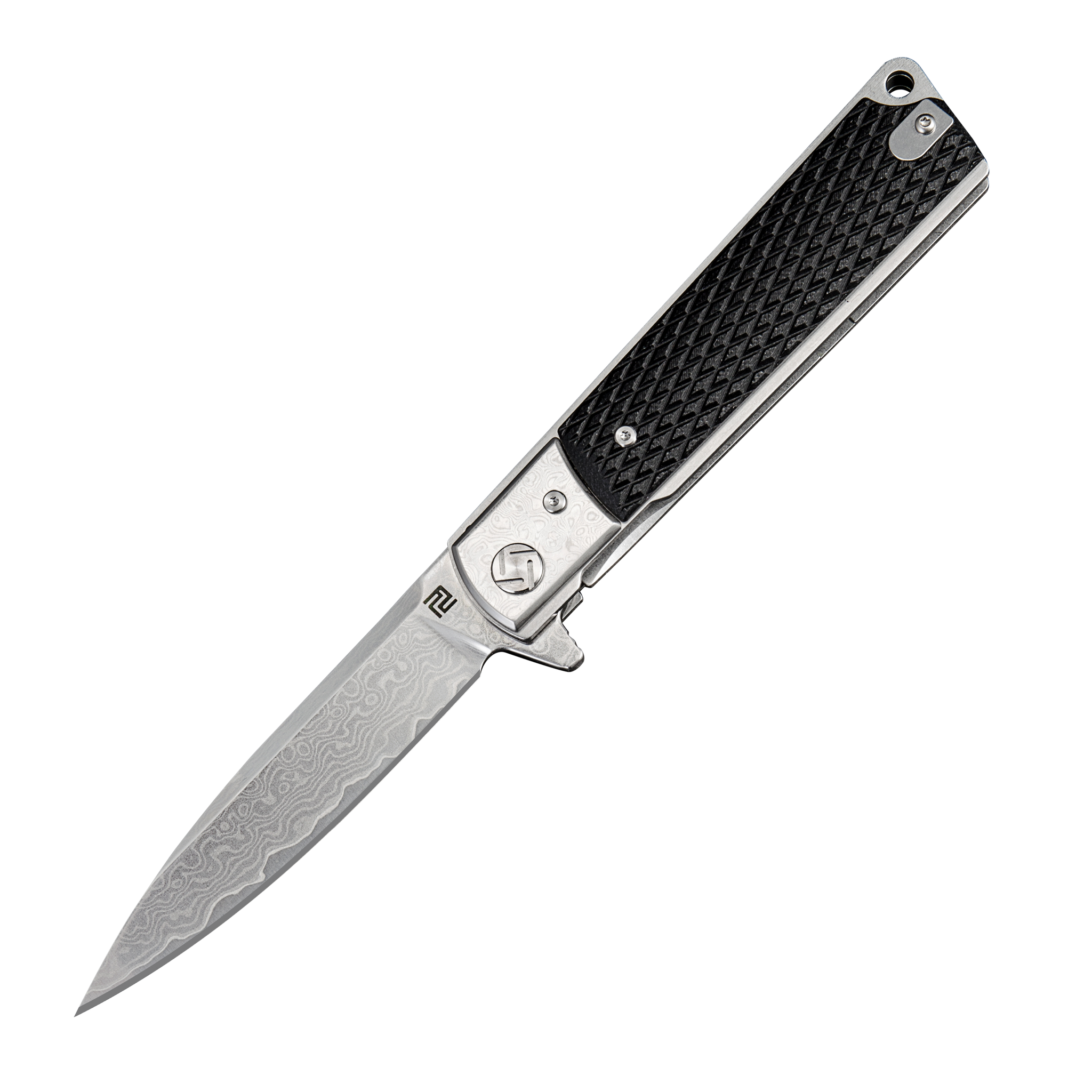 Artisan Cutlery ATZ-1802GD Folding Knives - Damascus Blade, G10 Handle ...