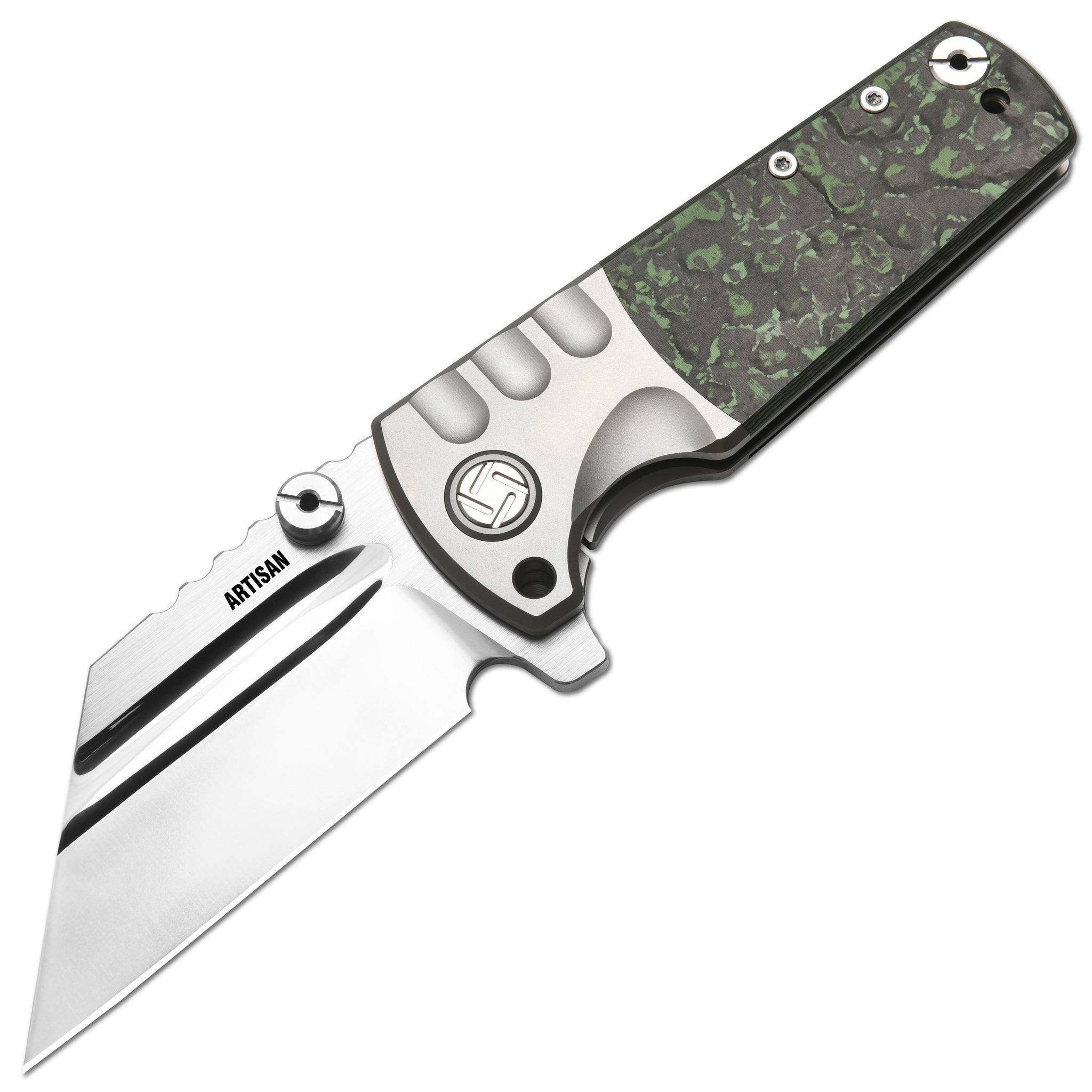 Artisan Cutlery Proponent 1820G-JW S90V Blade Titanium and Fat Carbon ...