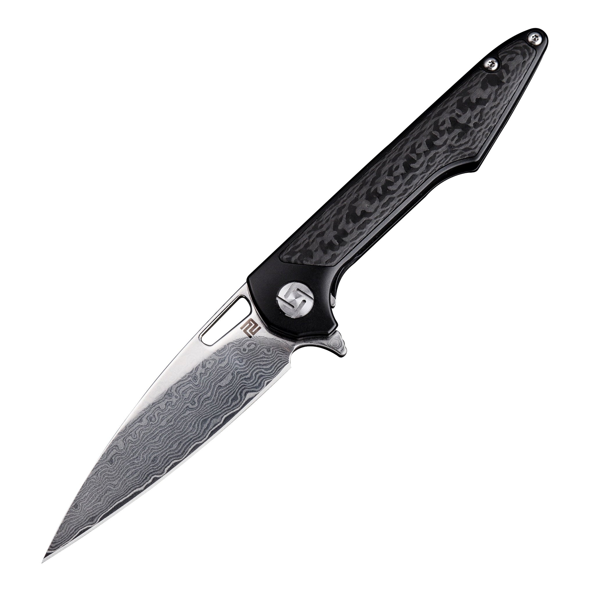 Artisan Cutlery Archaeo: Damascus Blade, Titanium Handle | Free Shipping