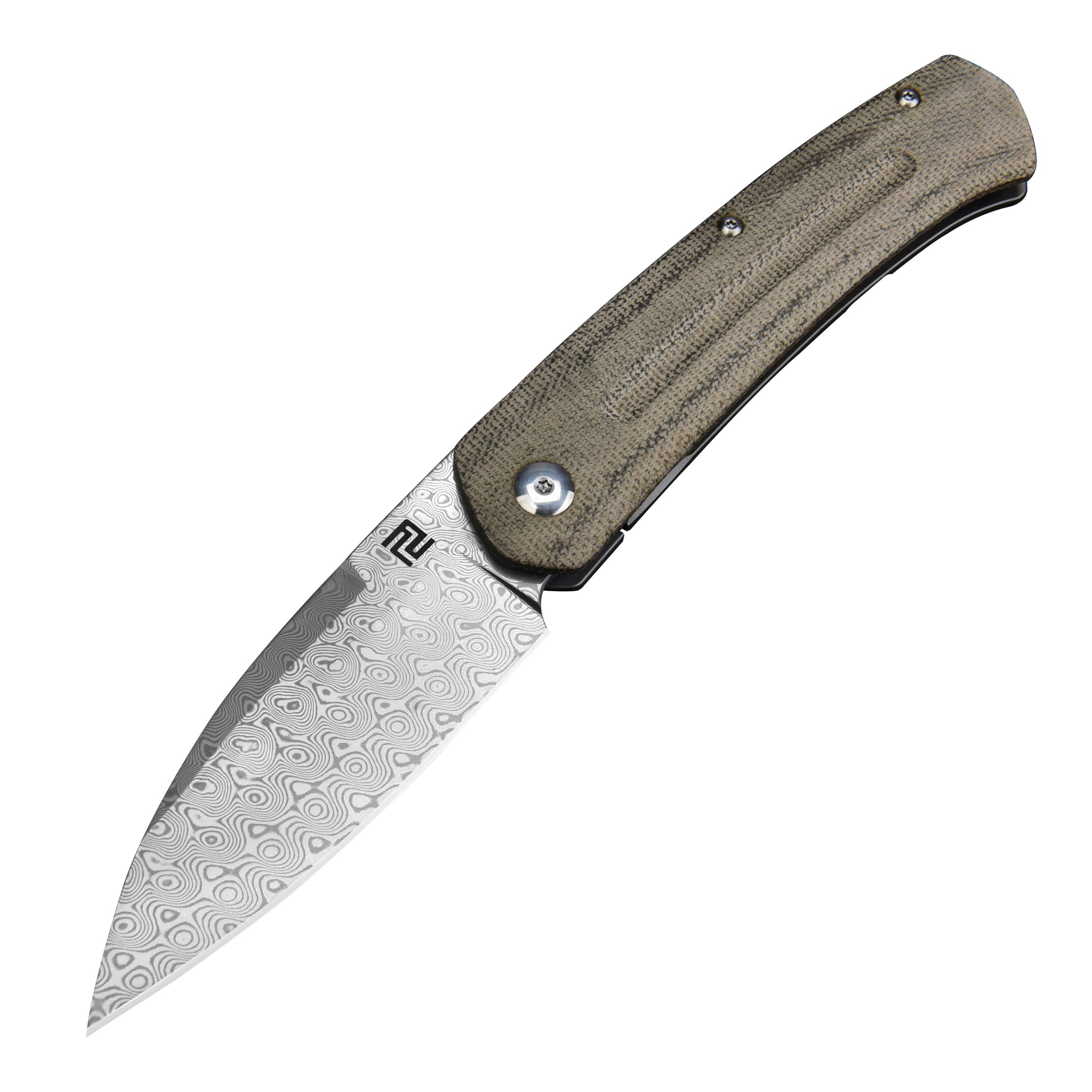 Artisan Cutlery Centauri ATZ-1839G - Damascus Blade, Micarta | Free ...