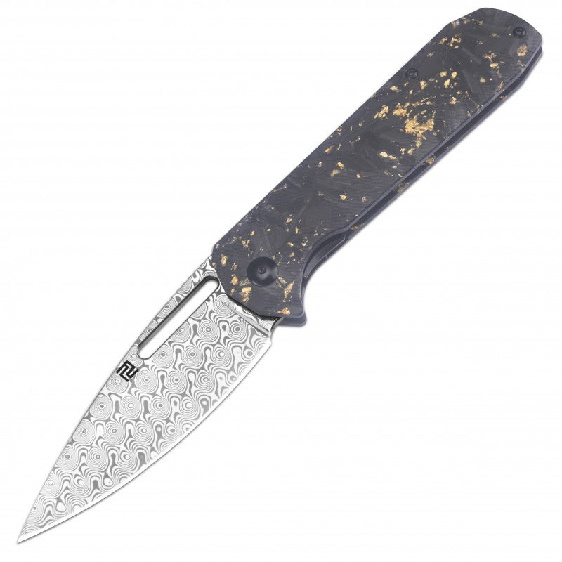 Artisan Cutlery Arion ATZ-1843GD Damascus Folding Knives | Free Shipping