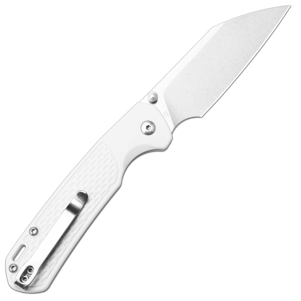 CJRB Pyrite-Light J1945 CPM S90V Steel Light Grey FRN Handle Folding ...