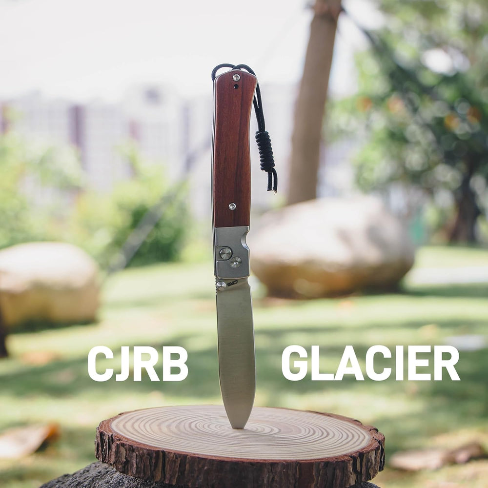 CJRB Glacier J1961 AR-RPM9 Steel Blade Steel and Wood Handle Folding ...