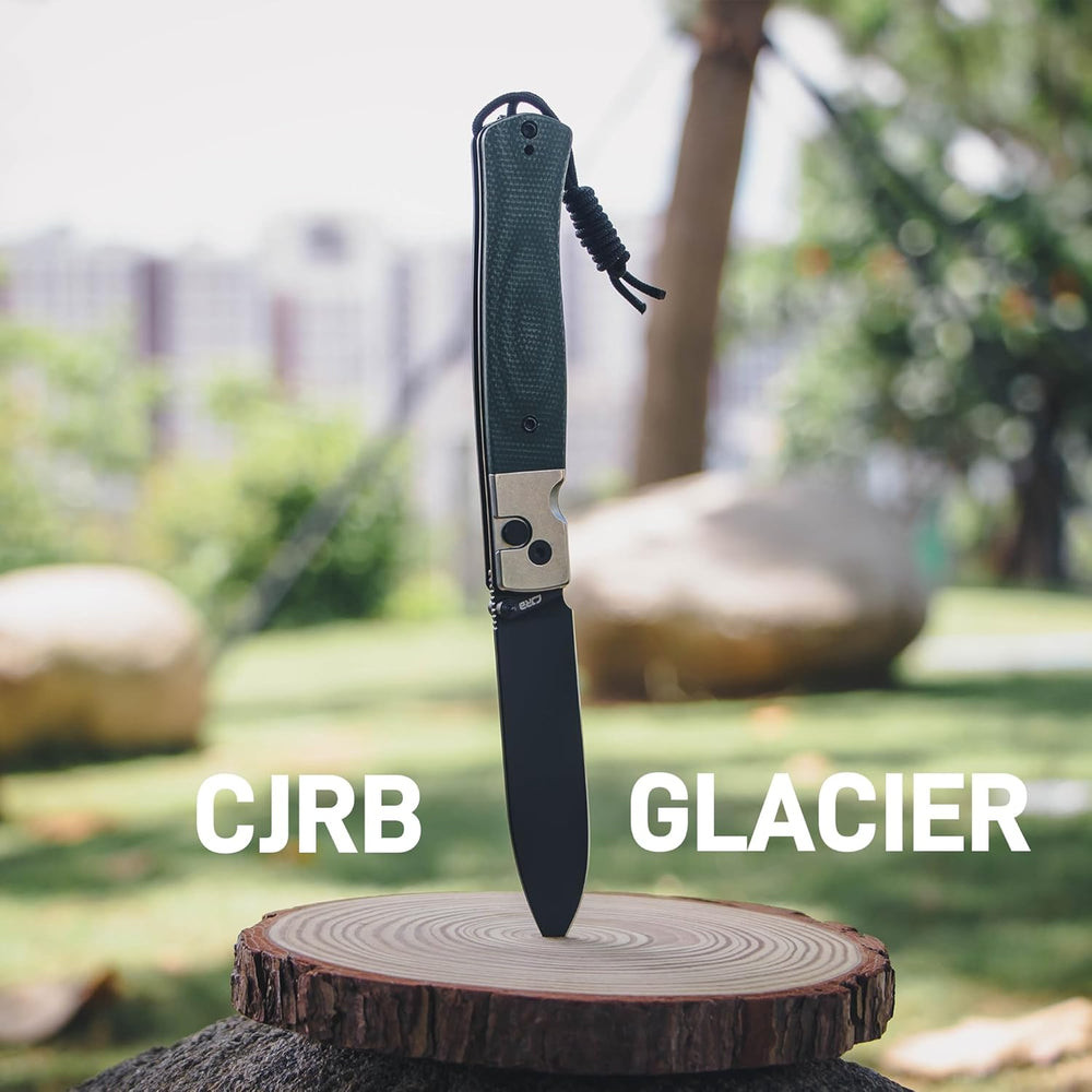 CJRB Glacier J1961 AR-RPM9 Steel Blade Steel and Micarta Handle Folding ...