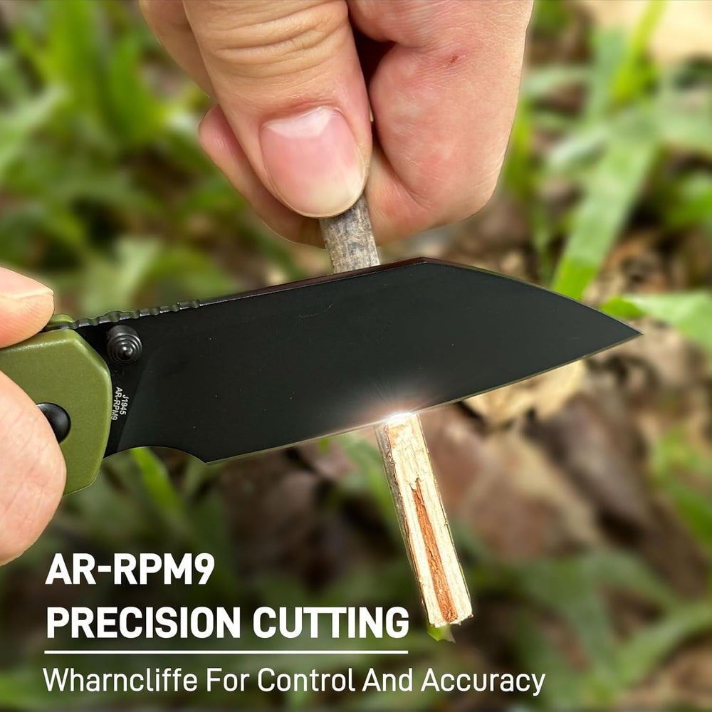 CJRB Pyrite-Light J1945 AR-RPM9 Steel Blade FRN Handle Folding Knives ...