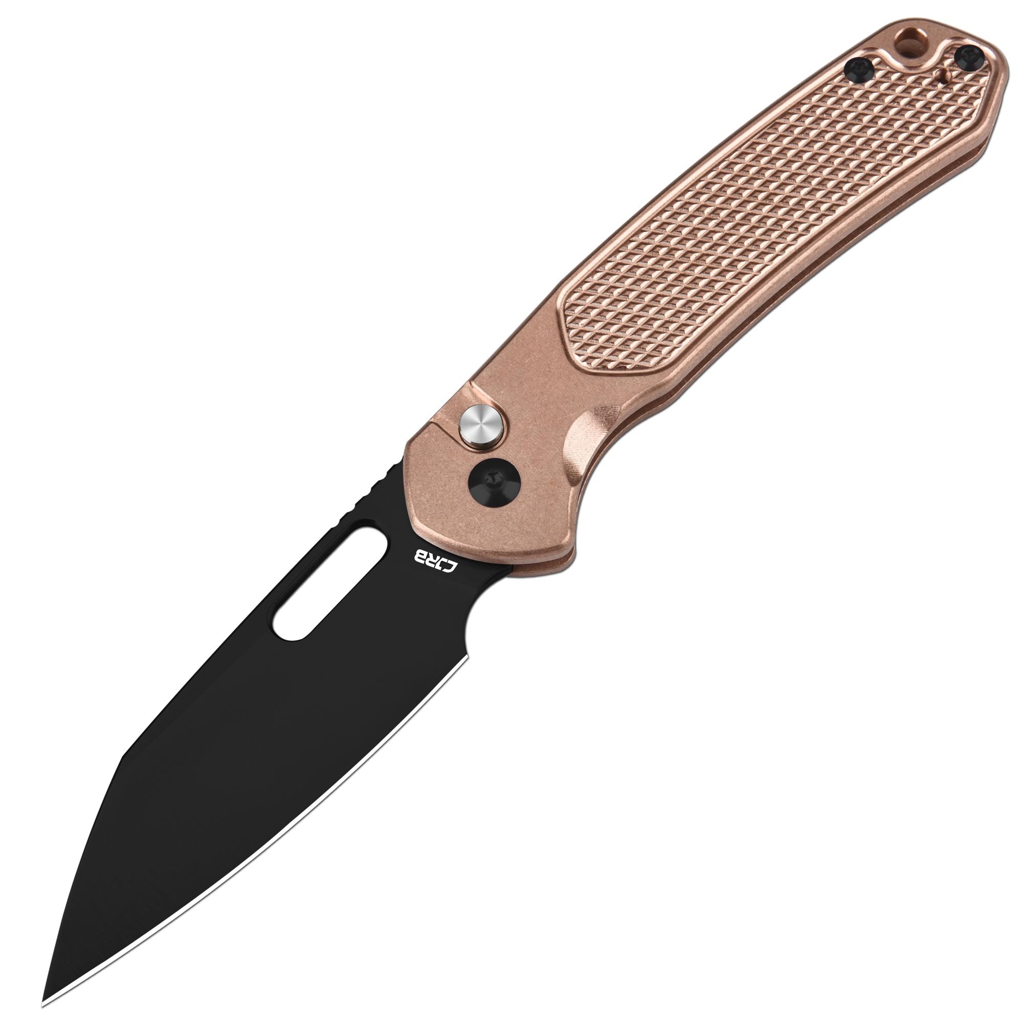 CJRB Pyrite-Alt Wharncliffe J1925A CPM 20CV Blade Copper Handle Folding ...