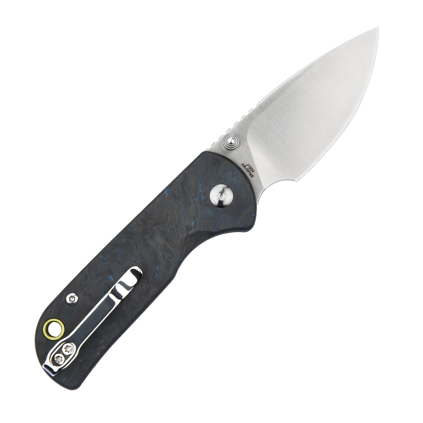 CJRB Mica J1934 AR-RPM9 Steel Blade Forged Carbon Handle Folding Knive ...