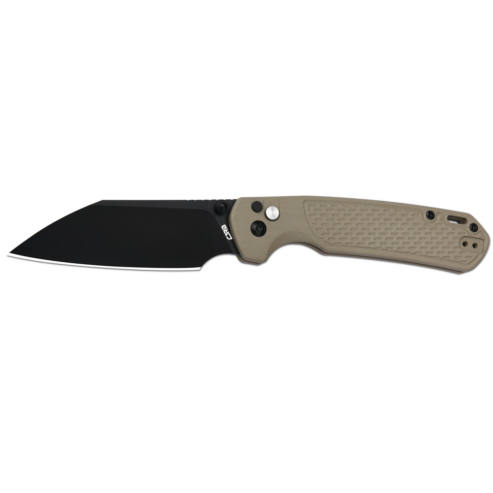 CJRB Large Pyrite-Light J1945L AR-RPM9 Steel Blade G10 Handle Folding ...