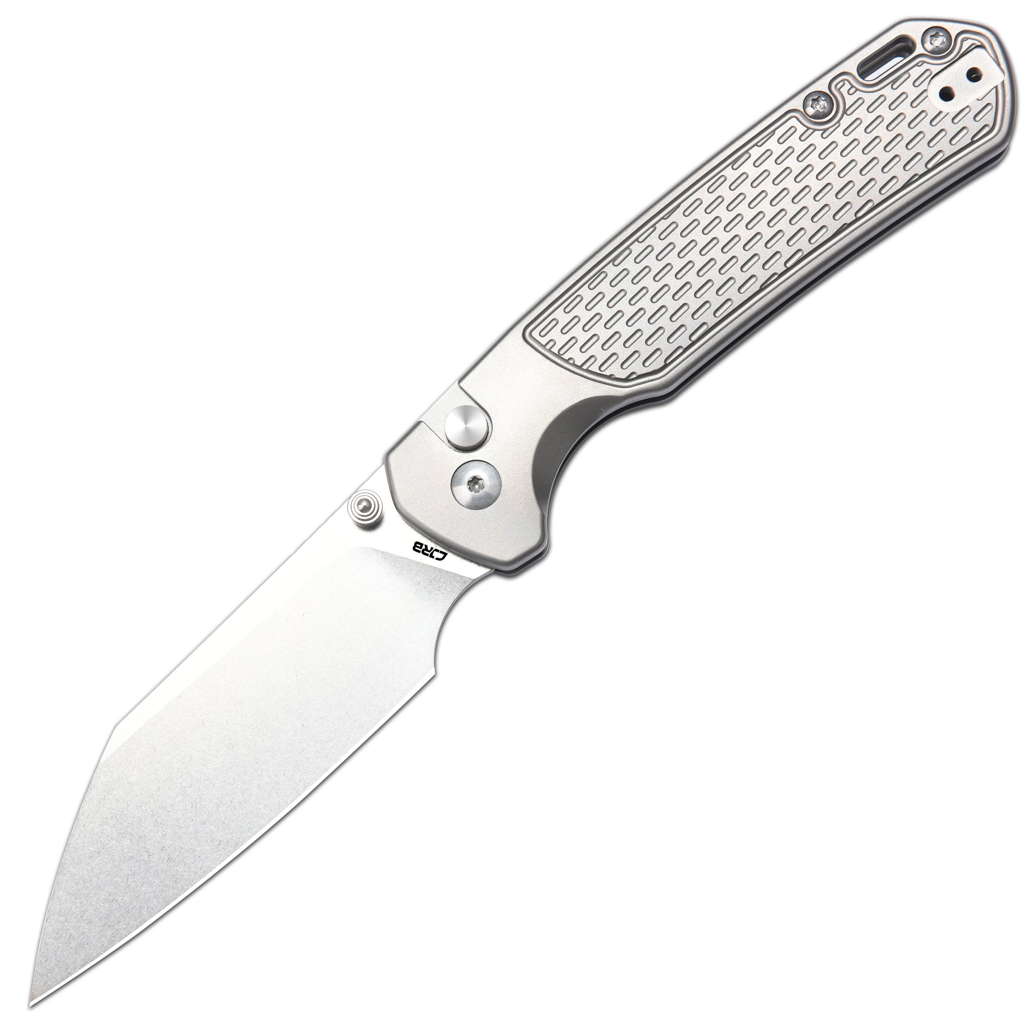 CJRB Pyrite-Light J1945T CPM 20CV Steel Titanium Handle Folding Knives ...