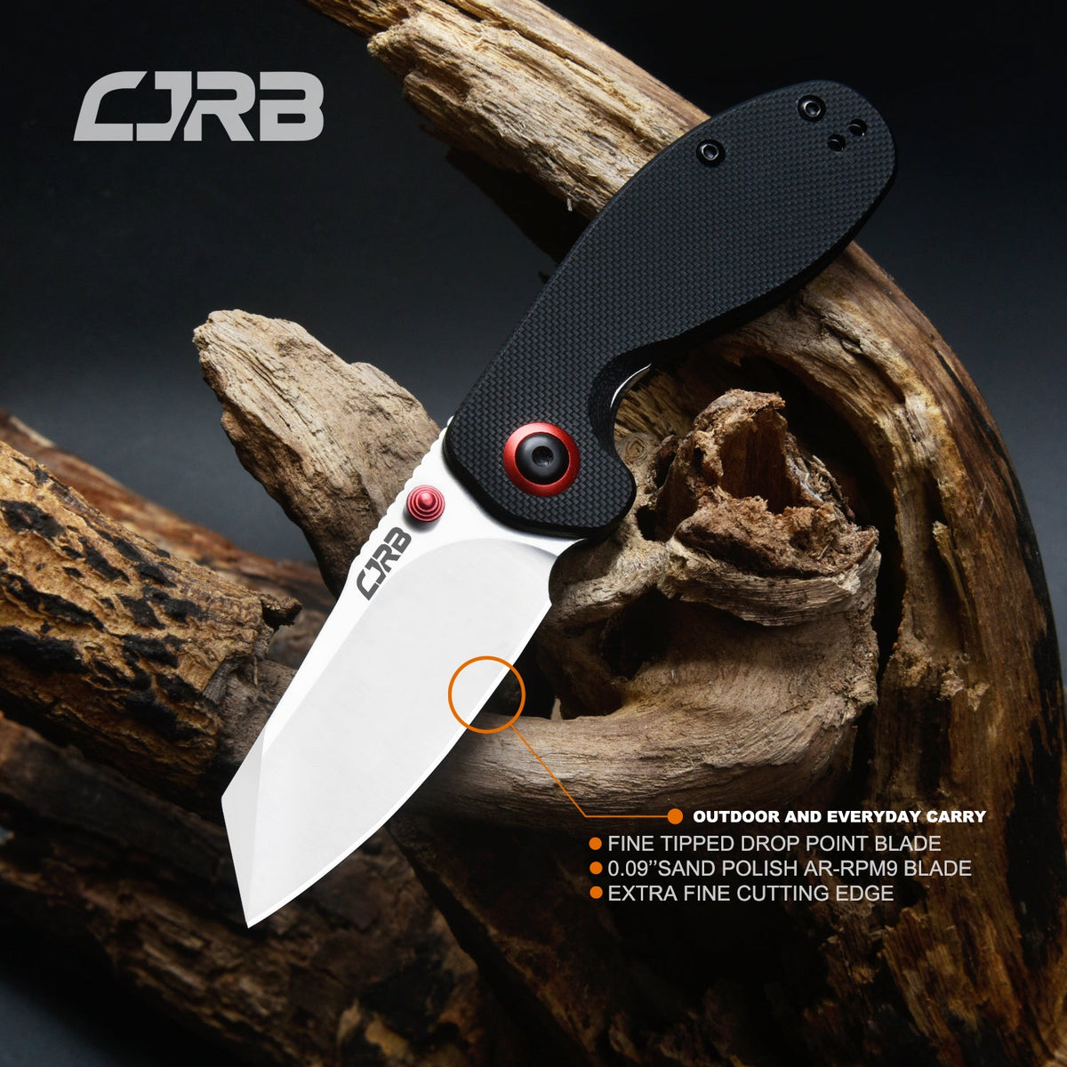 CJRB Maileah J1918 AR-RPM9 Steel Blade G10 Handle Folding Knives | Free ...
