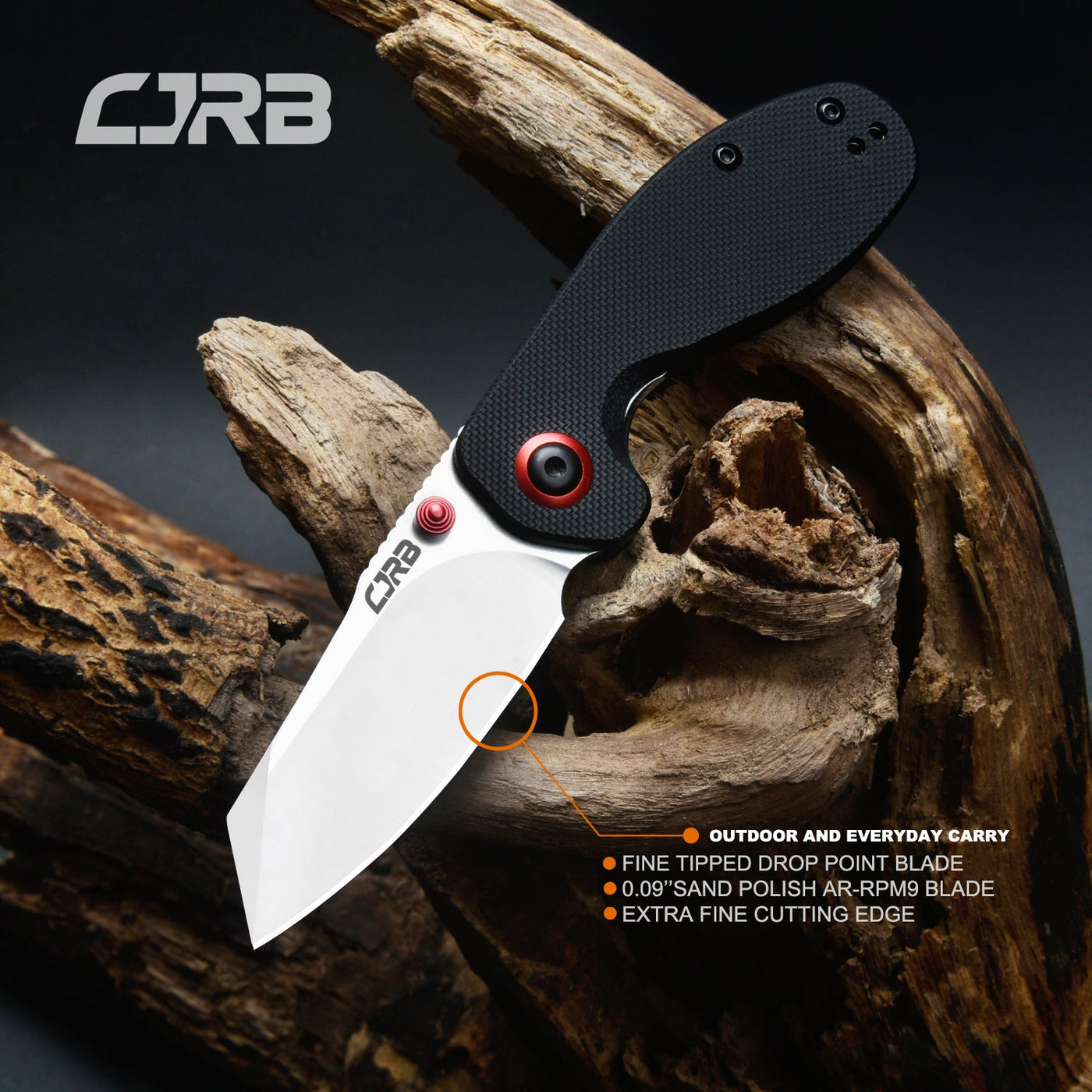 CJRB Maileah J1918 AR-RPM9 Steel Blade G10 Handle Folding Knives | Free Shipping