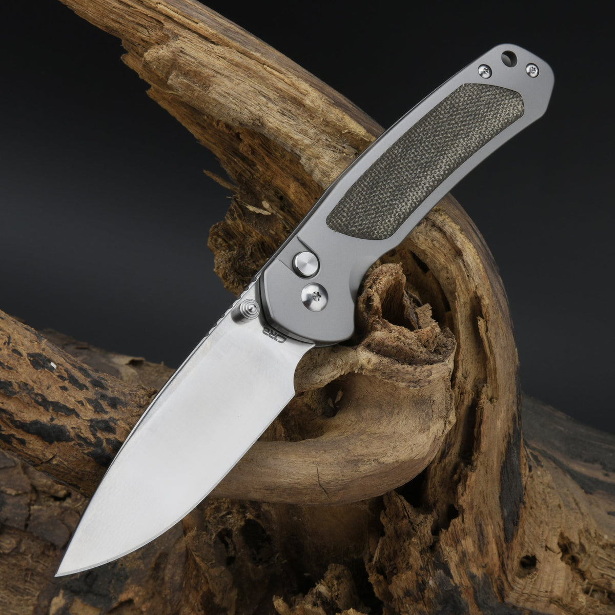 CJRB Pyrite J1925TI-ODG S35VN Blade Titanium And Micarta Handle Folding ...